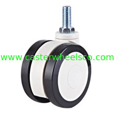 China Threaded dual wheels hospital caster supplier