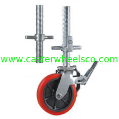 China pu scaffold caster wheels with hollow screw stem supplier