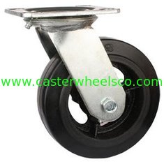 China Swivel Rubber With Iron Cast Wheel supplier