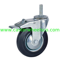 China Rubber caster with brake supplier