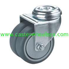China hollow king pin twin wheels caster supplier