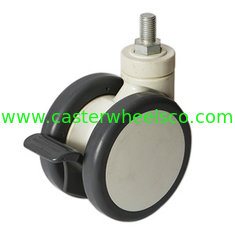 China Dual wheels medical trolley casters supplier