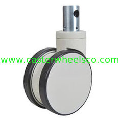 China twin wheels central locking caster supplier