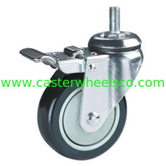 China threaded stem PU casters supplier
