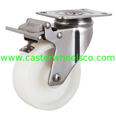 China Stainless steel castors with brake supplier