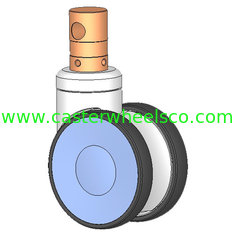 China 4 inch twin central locking casters supplier